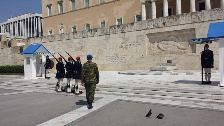 Changing the Guards in Athens Greece - Evzones and Ceremony