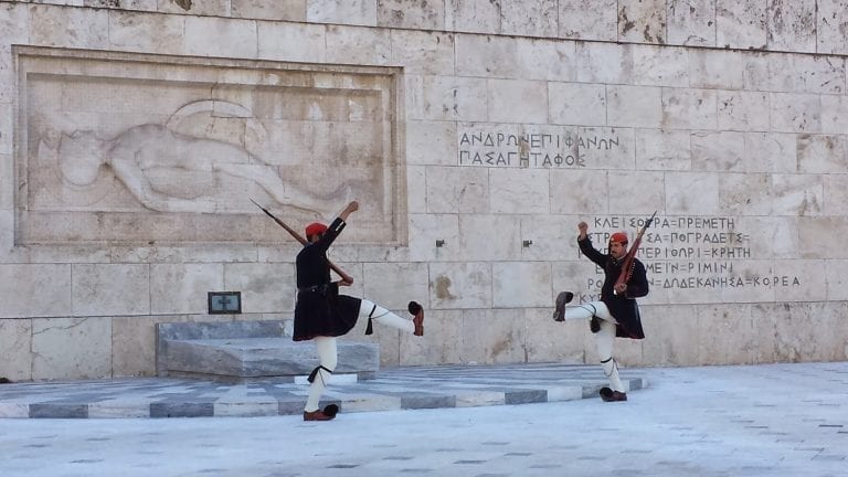 Changing the Guards in Athens Greece - Evzones and Ceremony