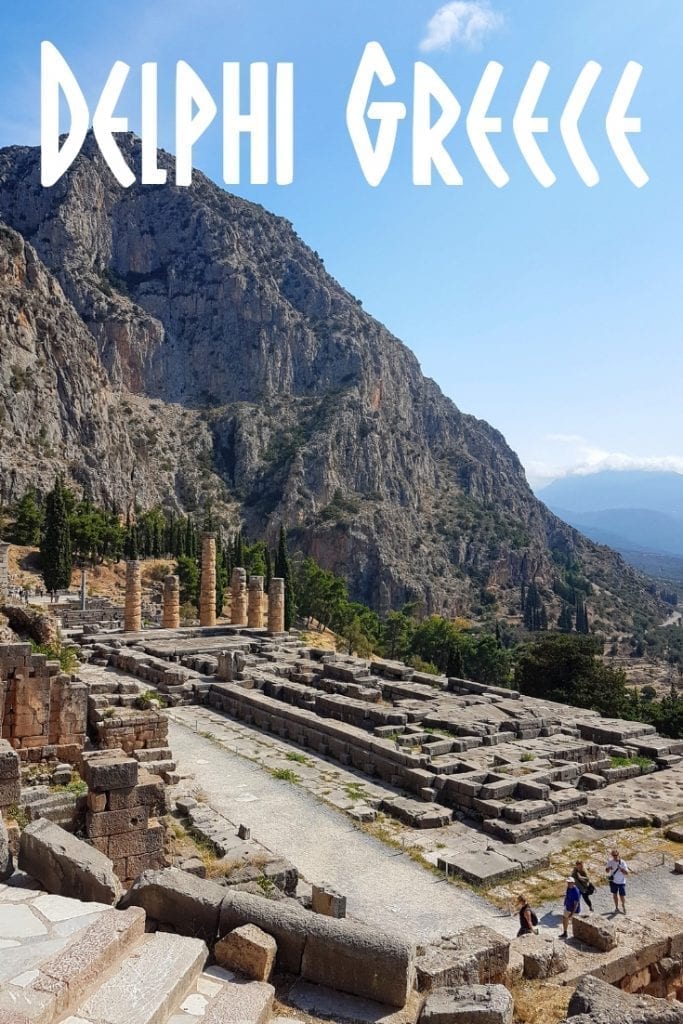 Ancient Delphi in Greece - Temple of Apollo and Tholos Of Athena Pronaia
