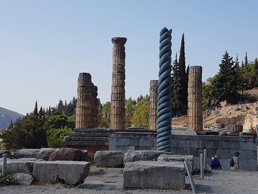 Ancient Delphi in Greece - Temple of Apollo and Tholos Of Athena Pronaia
