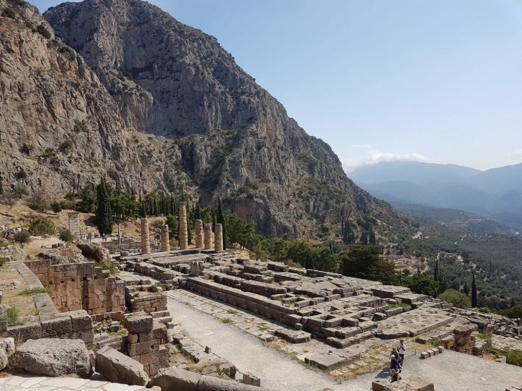 Ancient Delphi in Greece - Temple of Apollo and Tholos Of Athena Pronaia