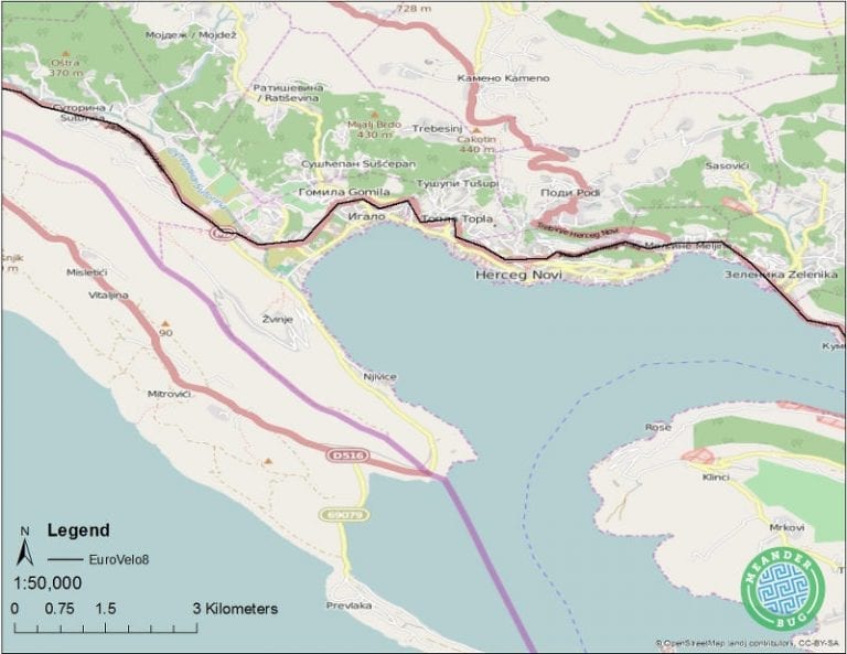 Eurovelo 8 Montenegro Cycling Route and Maps - Dave's Travel Pages