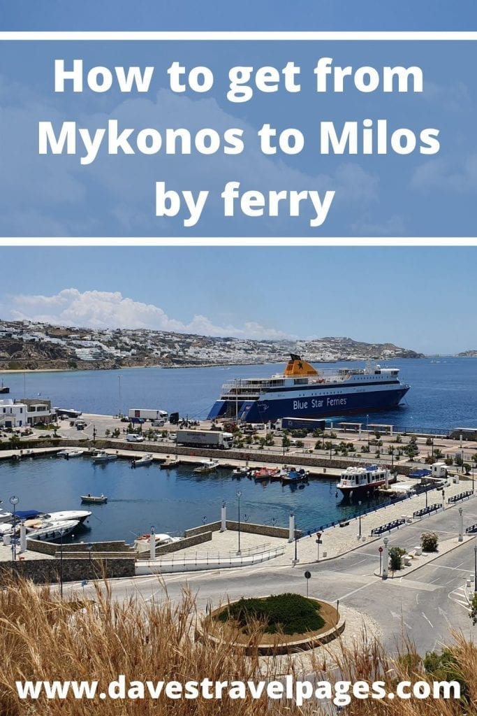 How to get from Mykonos to Milos by ferry