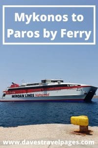 Ferry From Mykonos To Paros - All You Need To Know 2025 Guide