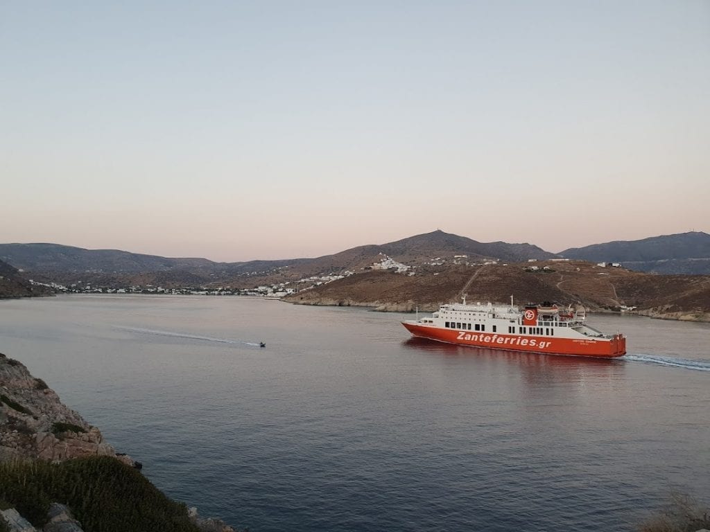 How to get from Santorini to Ios by ferry