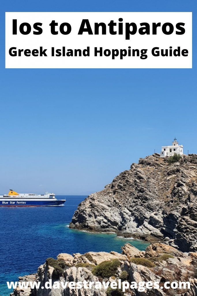 How to get from Ios to Antiparos in Greece 2025